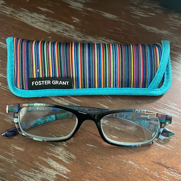 Foster Grant | Accessories | Foster Grant Blue Pattern 5 9 139 Eyeglasses | Poshmark